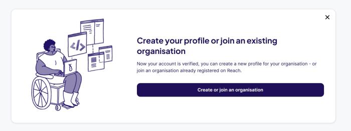 Setting up a new user account | Reach Volunteering
